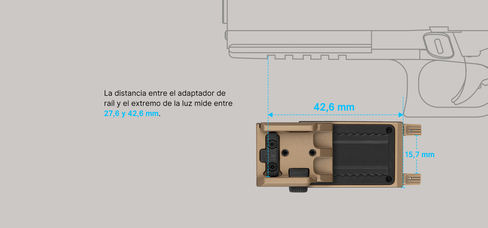 PL-MINI 3 Valkyrie 600 Lúmenes Linterna para Arma con Batería Extraíble ...